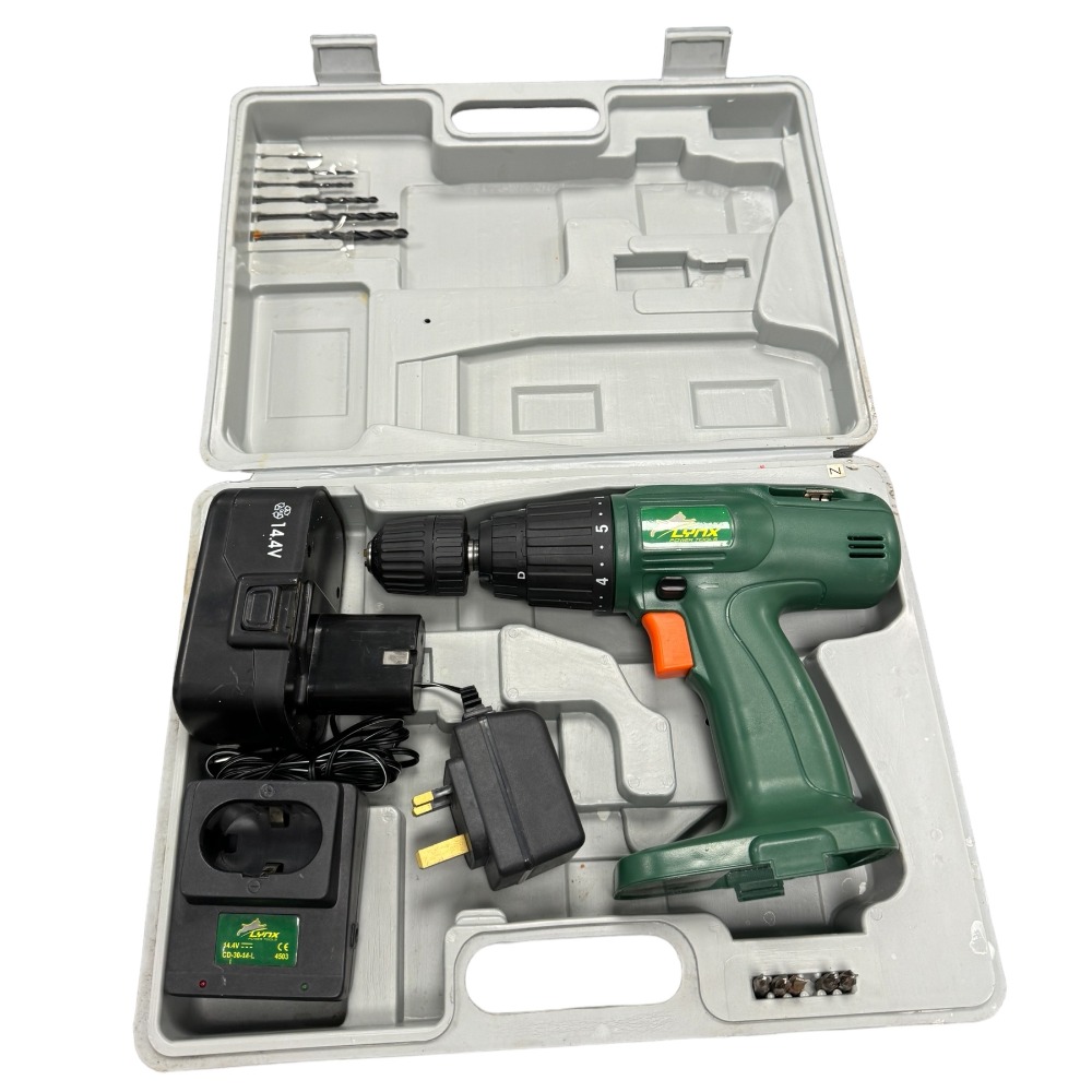 Pre-owned Lynx 14.4V Cordless Drill - Own4Less